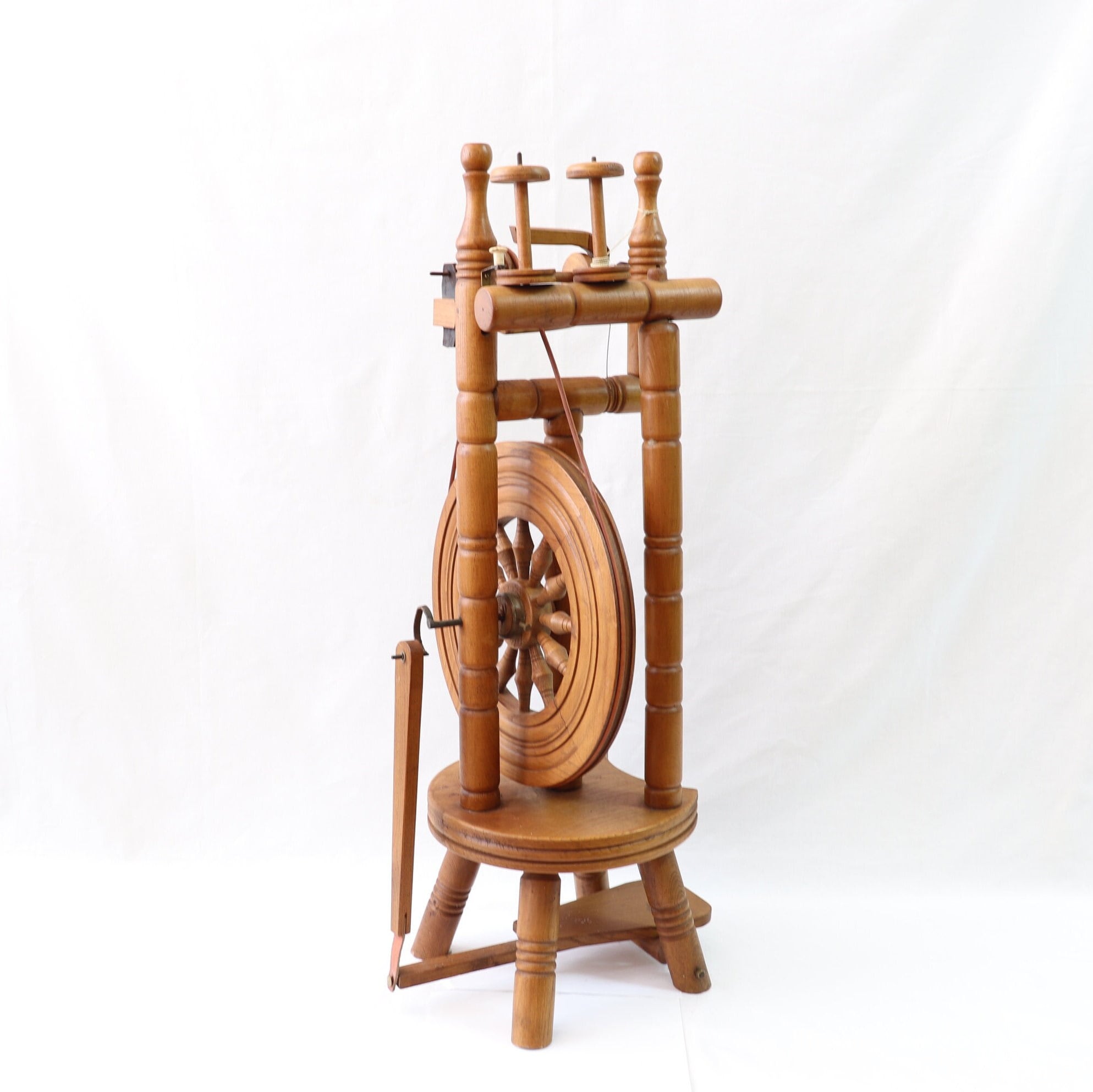 Vintage Spinning Wheel, Wooden Spinning Wheel, Handmade Spinning Wheel ...