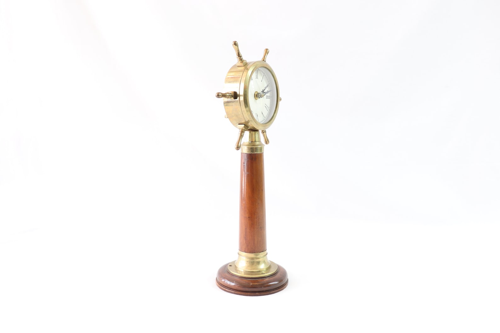 Ships Wheel Clock, Nautical Desk Clock, Maritime Clock, Nautical Ships ...