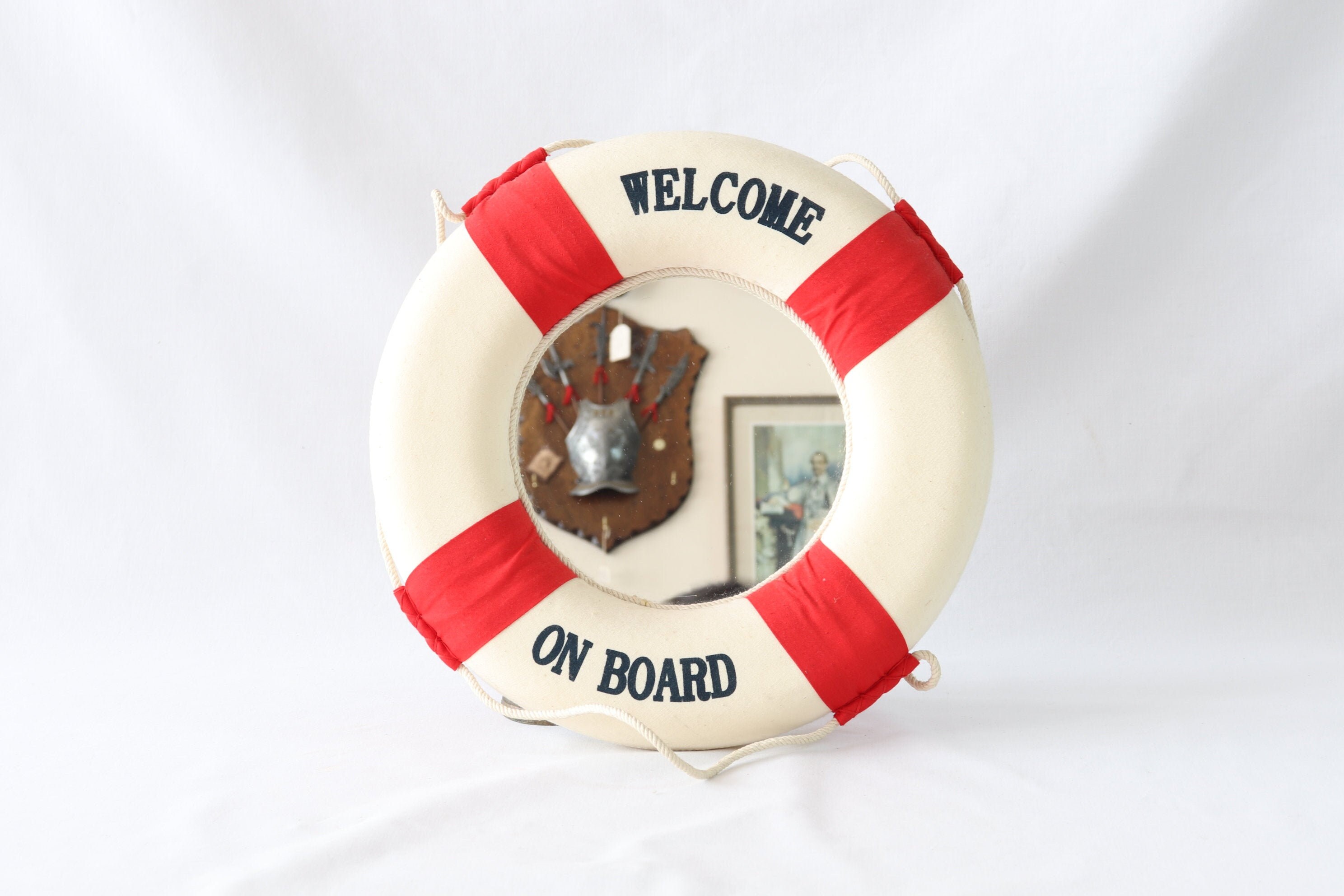 Nautical Life Preserver Mirror, Life Ring Mirror, Life Preserver Ring ...