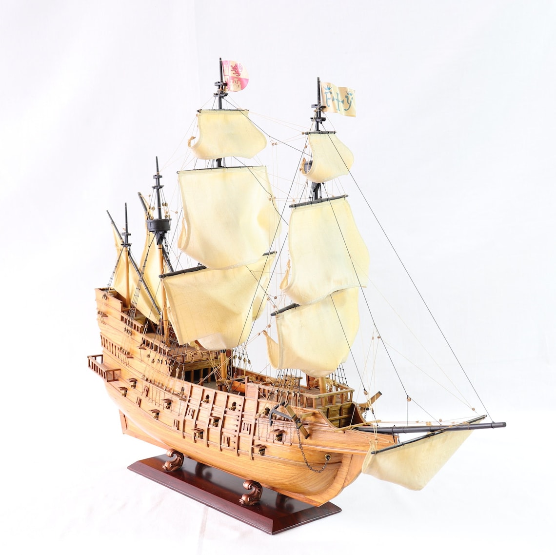 Spanish Galleon Ship Model Wooden Ship Model Handmade Ship - Etsy