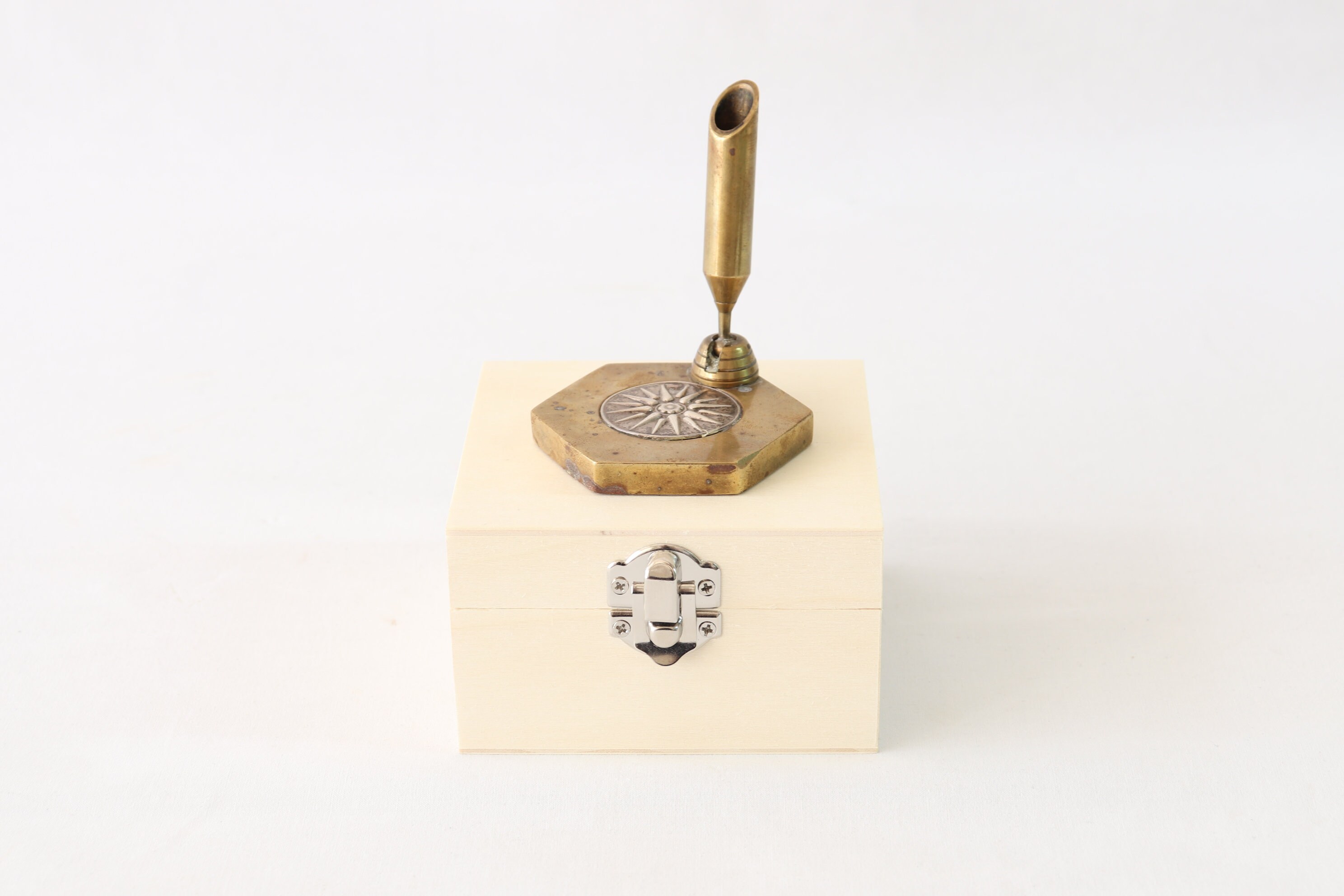 Vintage Pen Holder, Brass Pen Holder, Gold Pen Holder, Desk Pen Holder ...