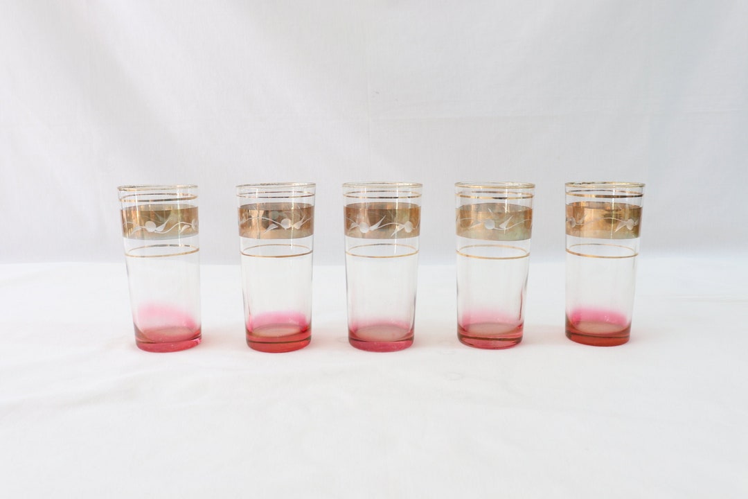 Pink Crystal Glasses, Crystal Water Glasses, Crystal Tumblers, Crystal ...