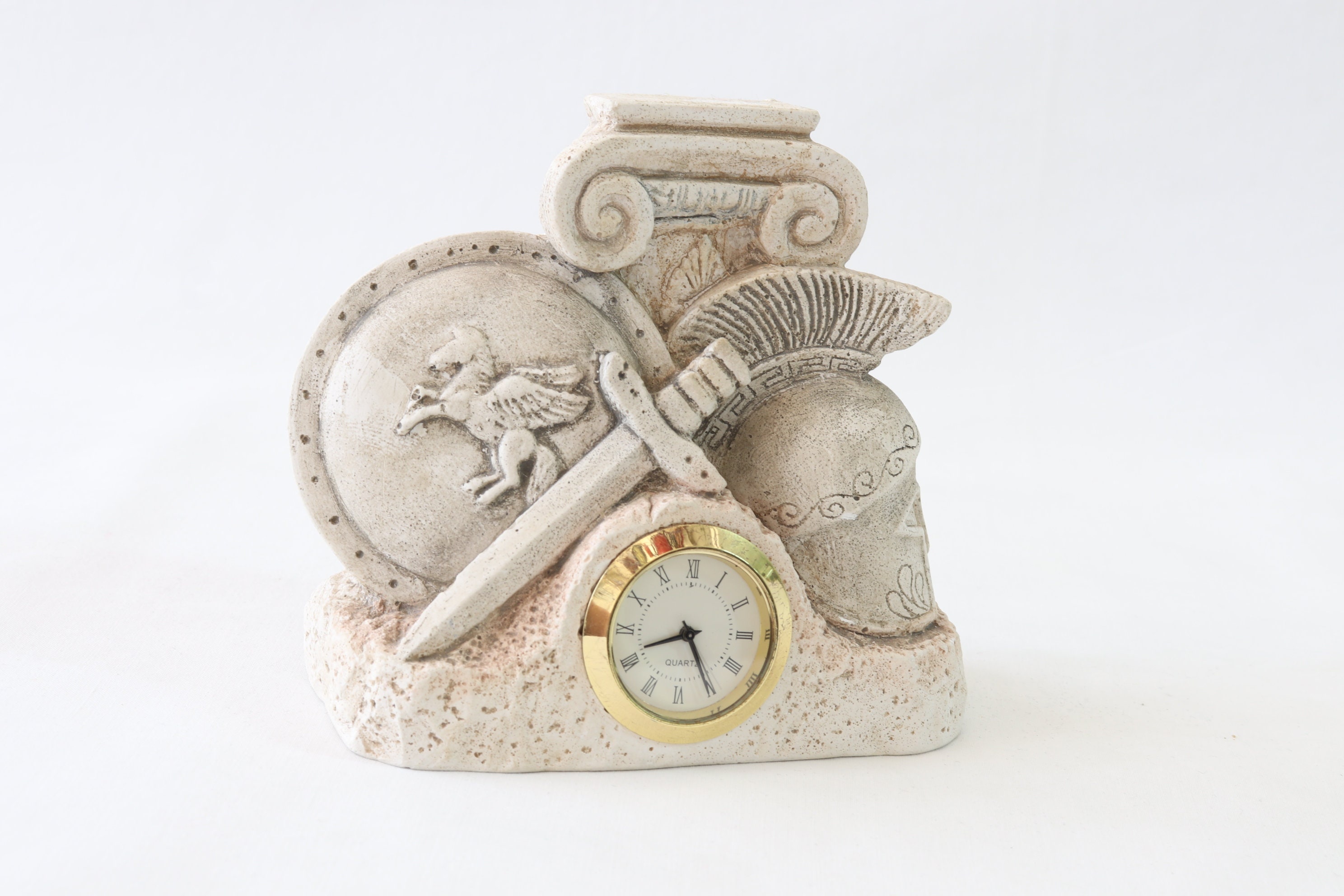 Ceramic Table Clock Greek Clock Desk Clock Desk - Etsy