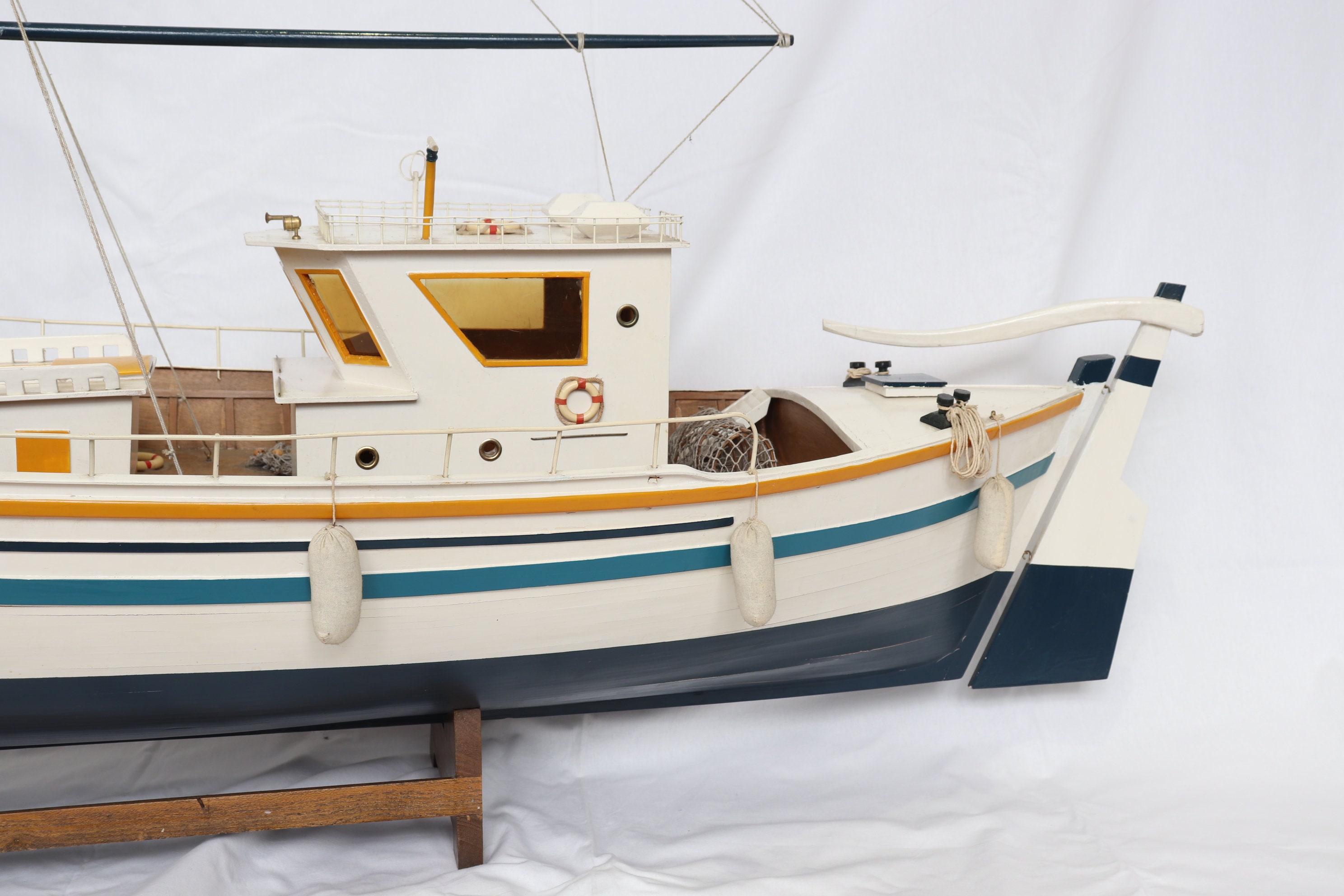 Unique Wooden Handmade Fishing Boat Model Wooden Handmade | Etsy