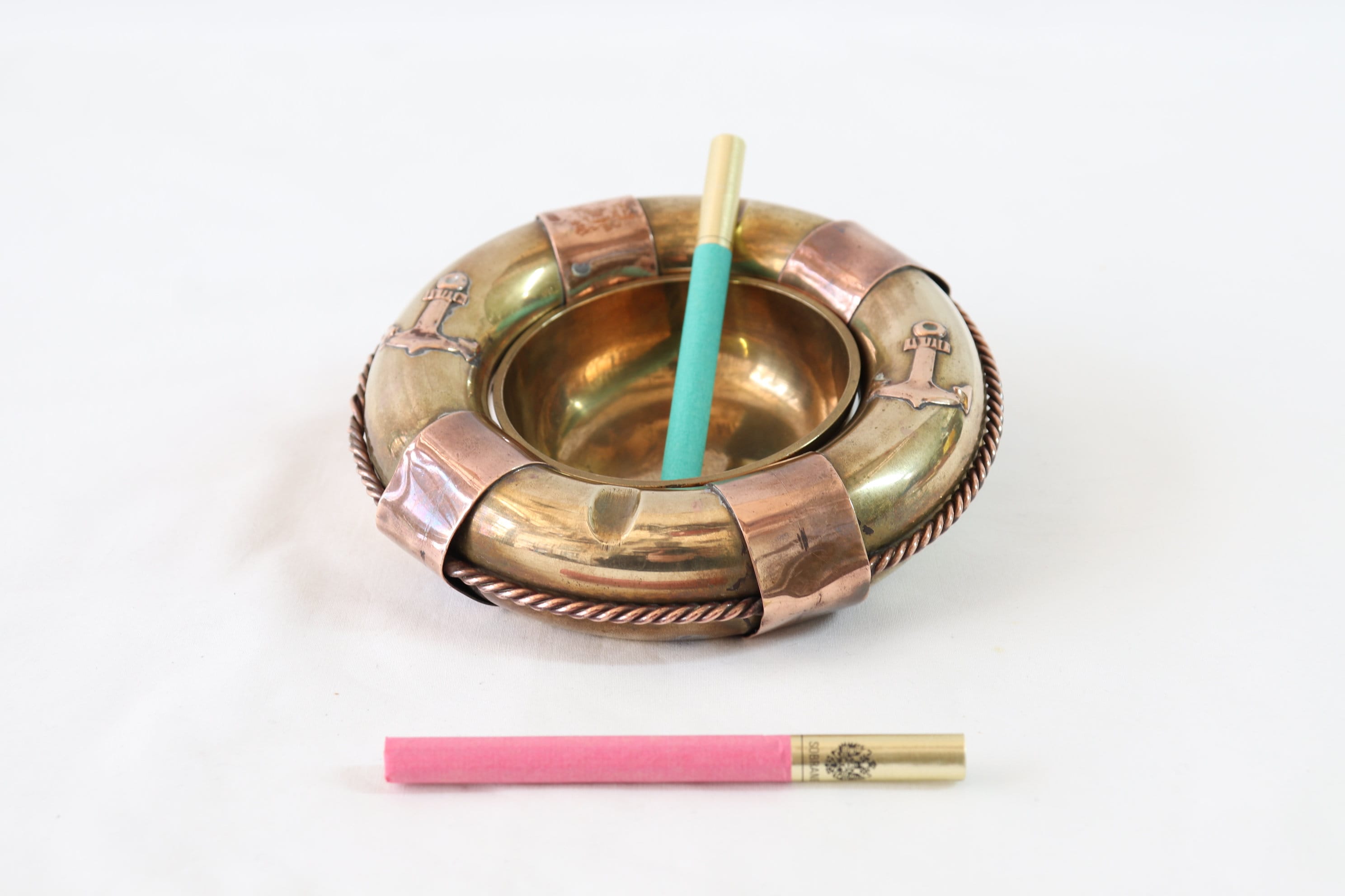 Nautical Ashtray Vintage Brass Ashtray Smoking Accessories - Etsy