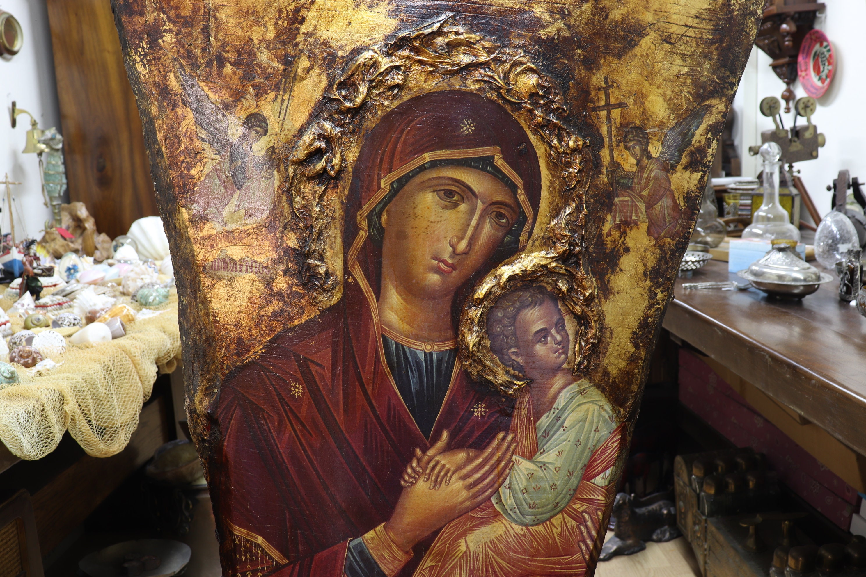 Wooden Virgin Mary Icon Virgin Mary Wall Art Orthodox Icon - Etsy