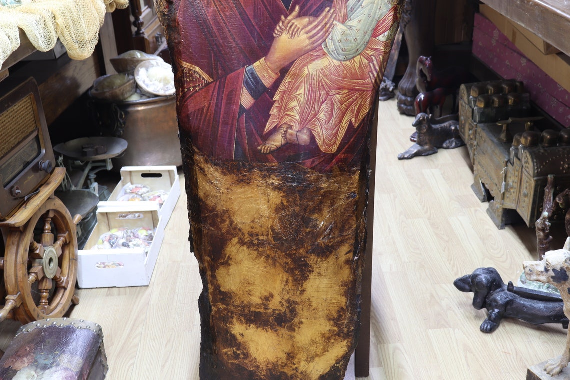 Wooden Virgin Mary Icon Virgin Mary Wall Art Orthodox Icon - Etsy