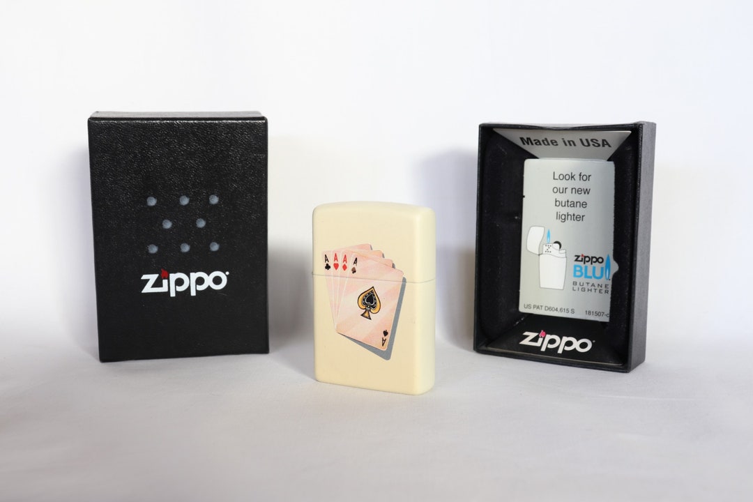 Four of a Kind Aces Zippo Lighter, Barrett Smythe Zippo, Poker Zippo ...