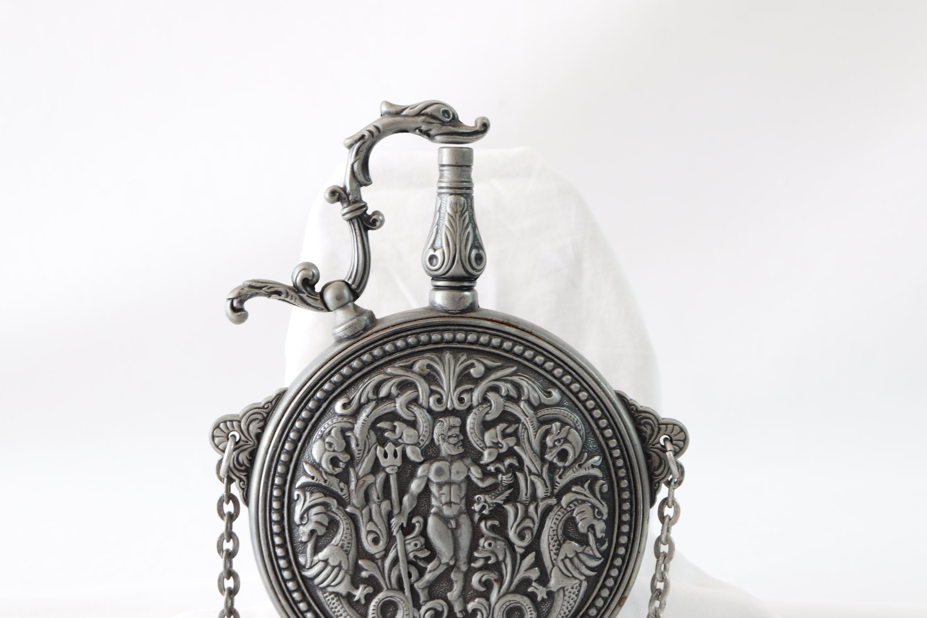 Round Gunpowder Case Black Powder Flask Gunpowder Flask - Etsy