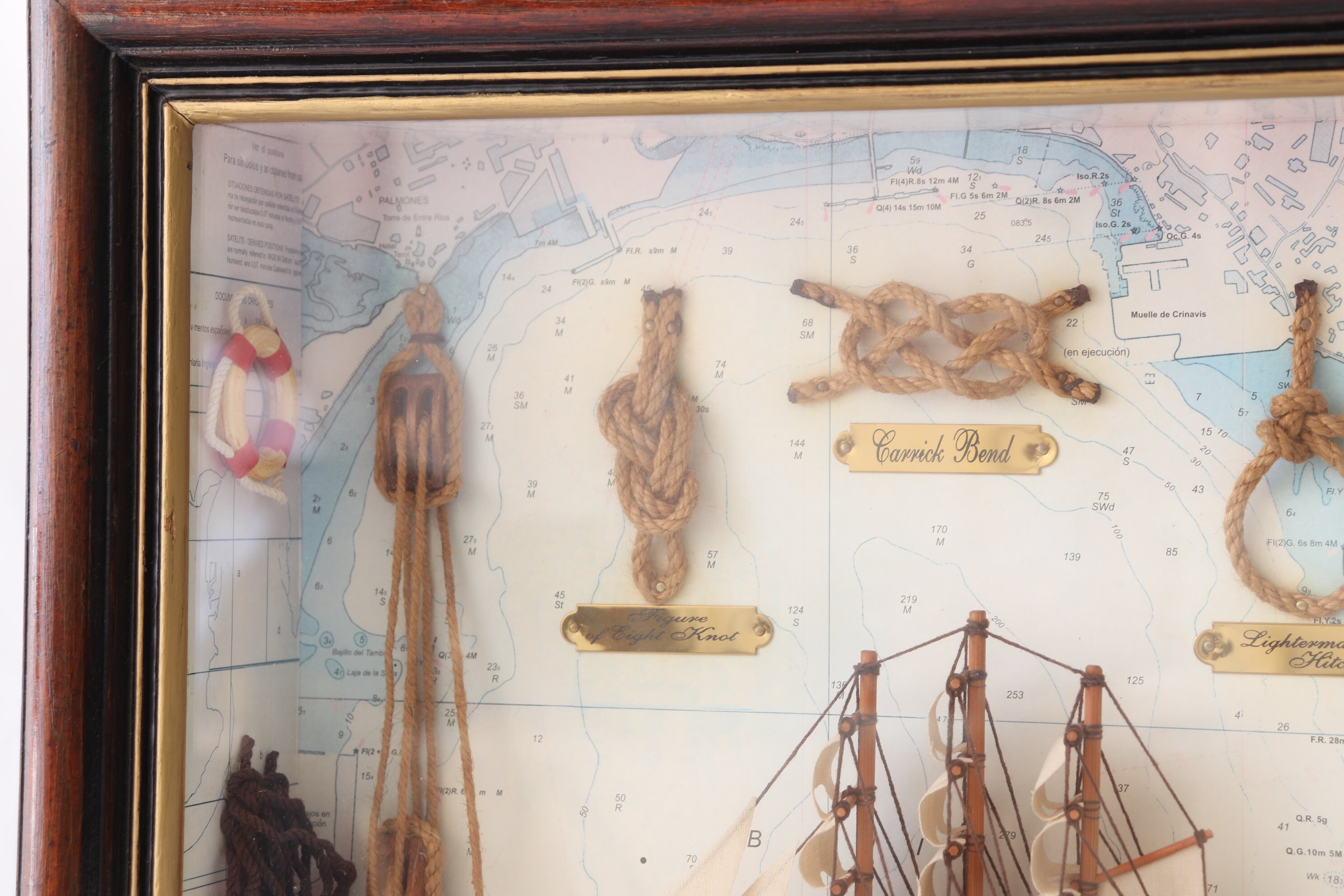 Vintage Nautical Wall Hanging, Wooden Sailing Boat Model, Nautical ...