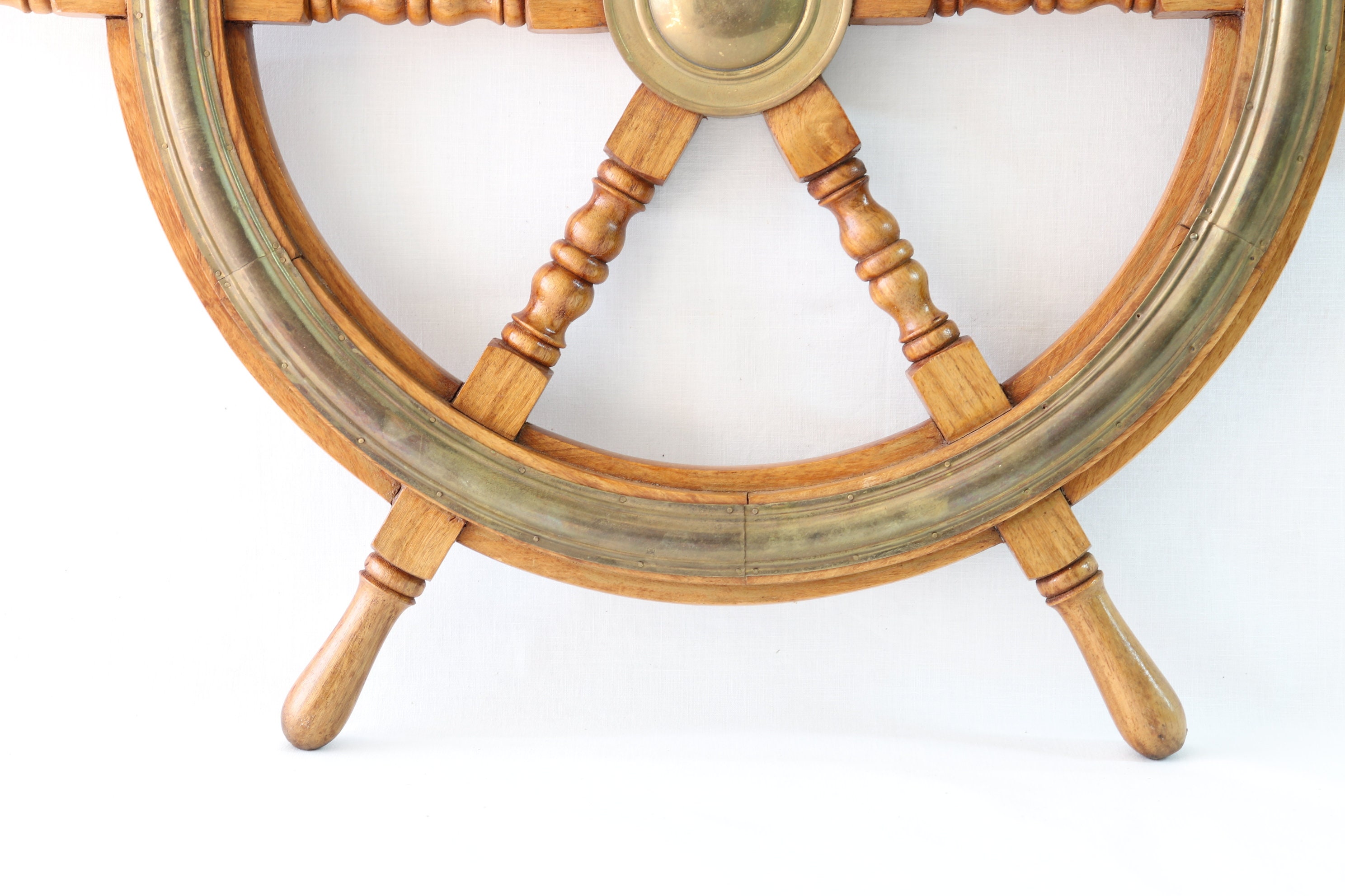 Vintage Nautical Ships Wheel, Wooden Ships Wheel, Decorative Ships ...