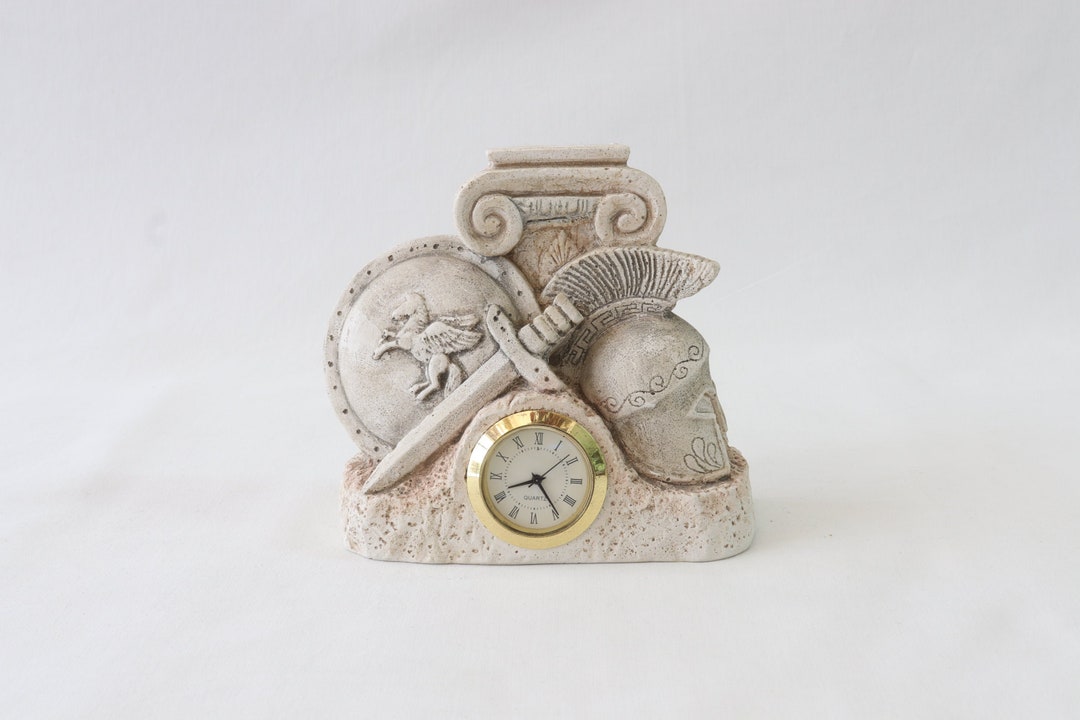 Ceramic Table Clock, Greek Clock, Desk Clock, Desk Accessories, Desk ...
