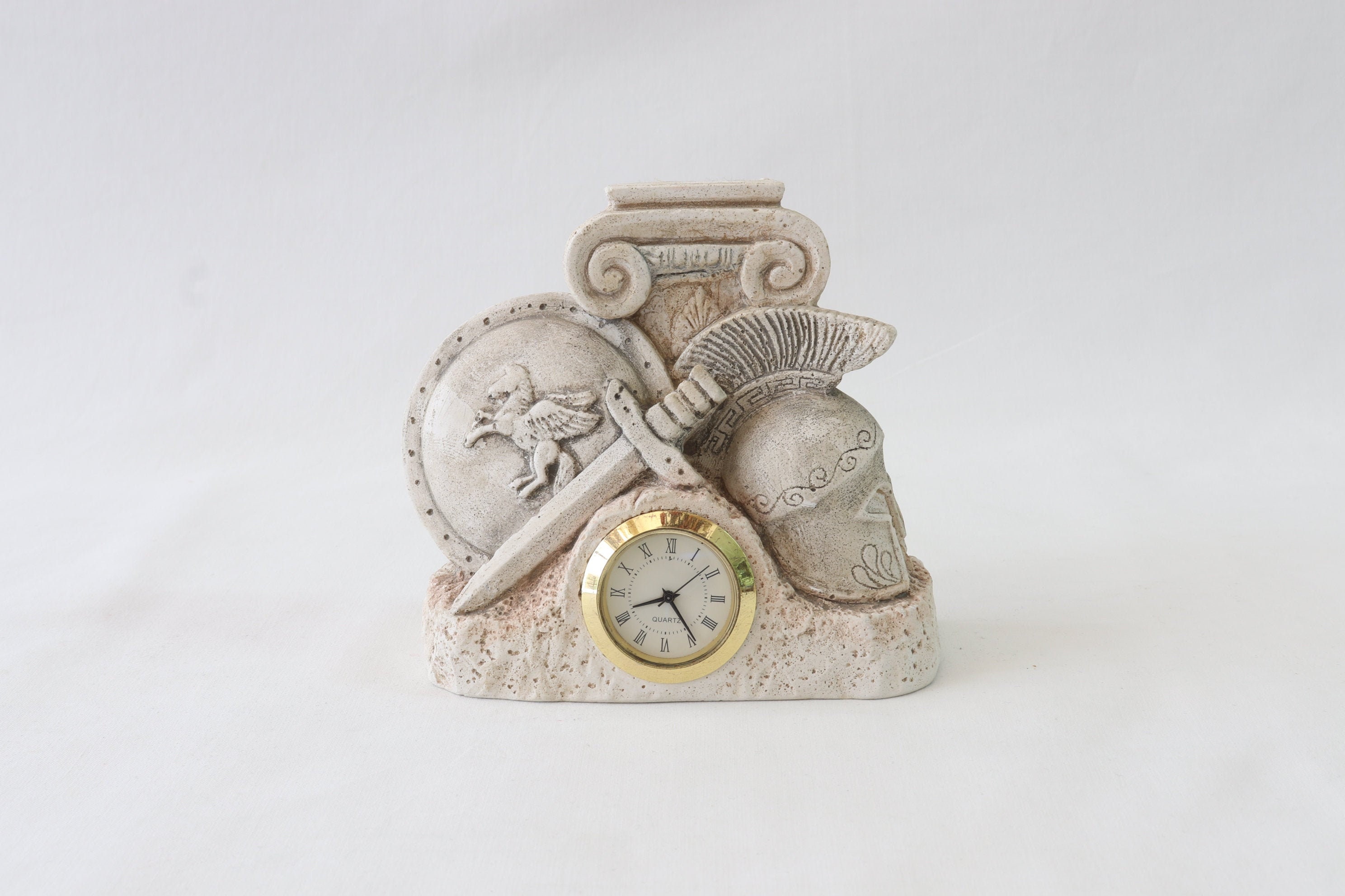 Ceramic Table Clock, Greek Clock, Desk Clock, Desk Accessories, Desk ...