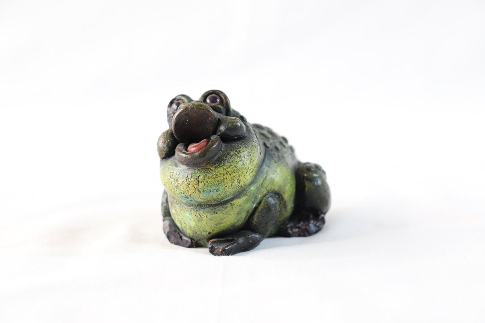Vintage Frog Figurine, Frog Statue, Frog Sculpture, Frog Ornament, Frog ...