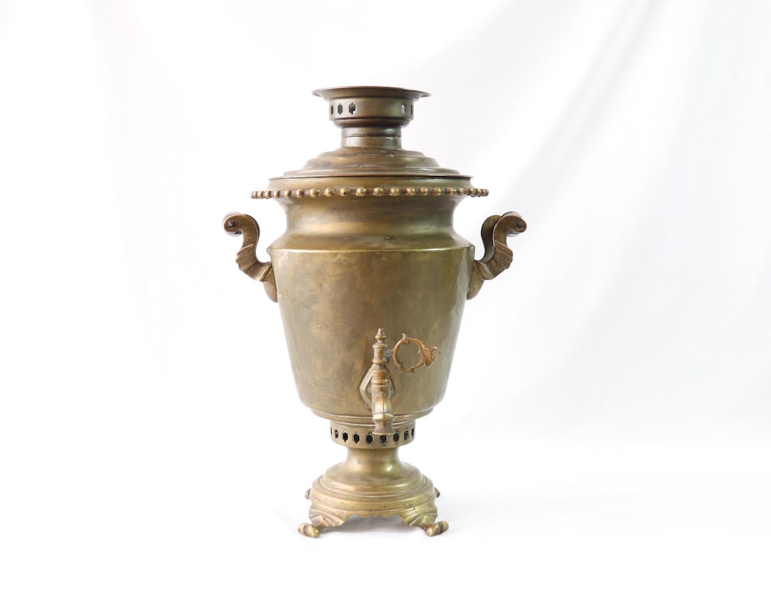 Antique Coal Samovar, Brass Samovar, XL Samovar, Big Samovar ...