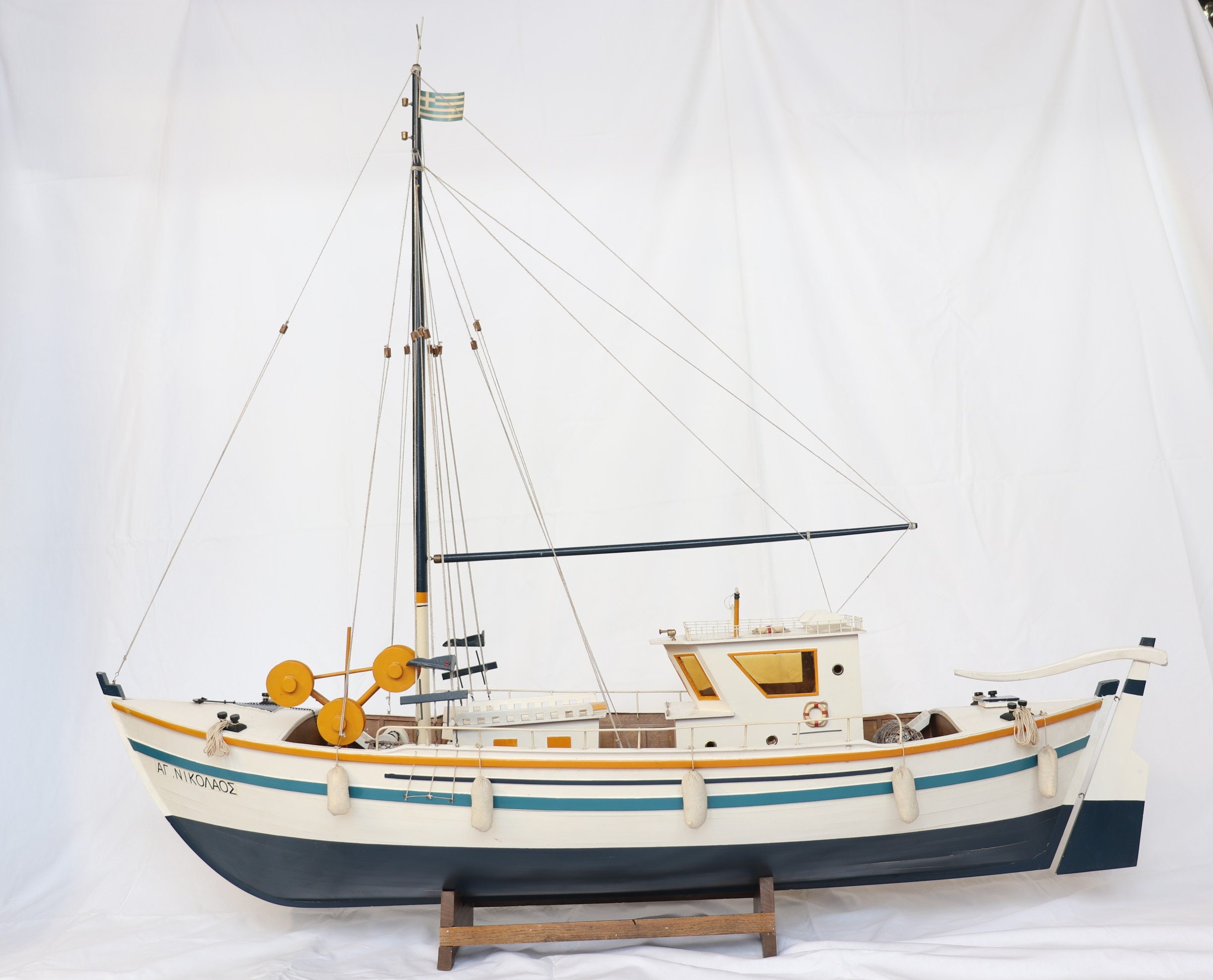Unique Wooden Handmade Fishing Boat Model, Wooden Handmade Ship Model ...