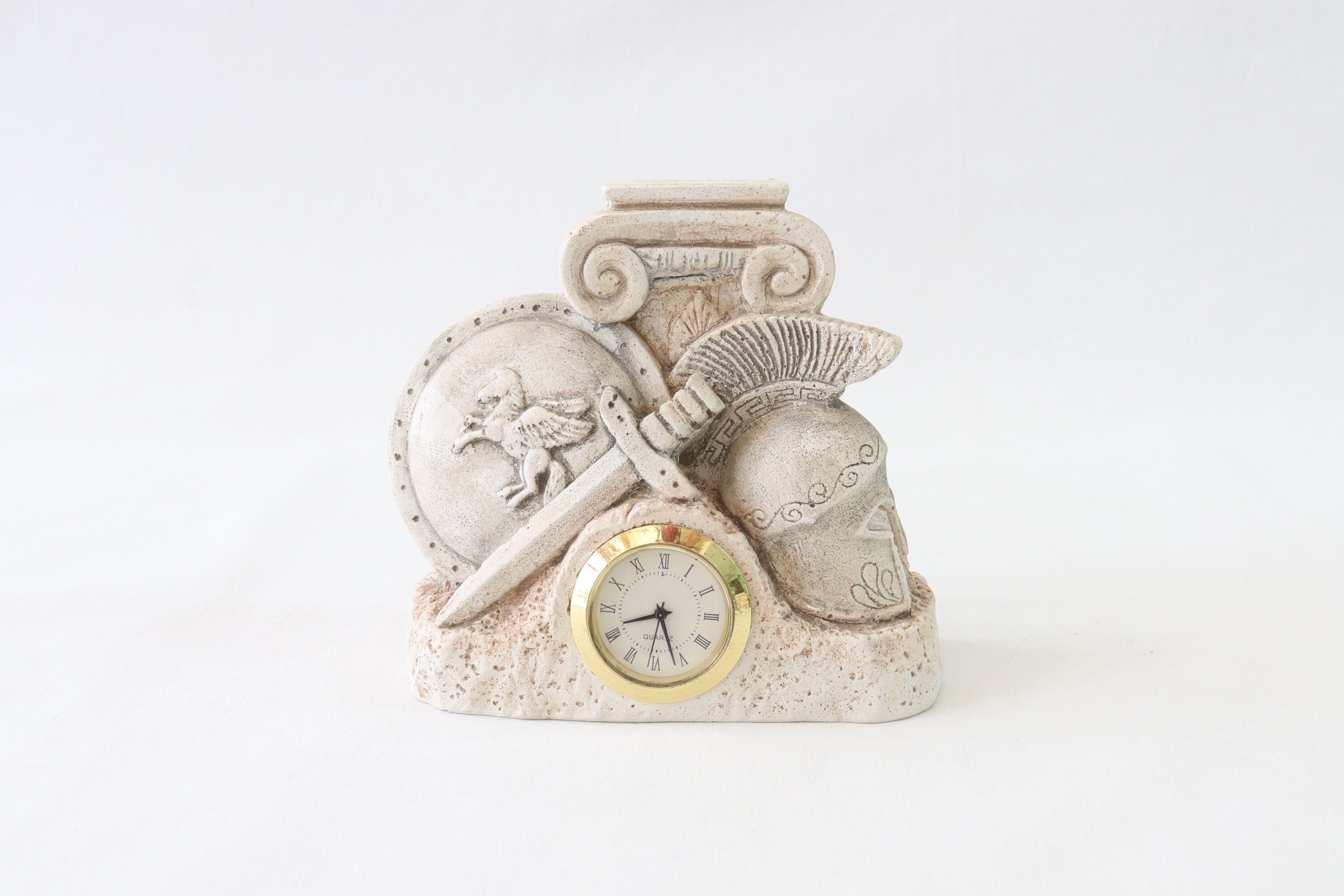 Ceramic Table Clock Greek Clock Desk Clock Desk - Etsy