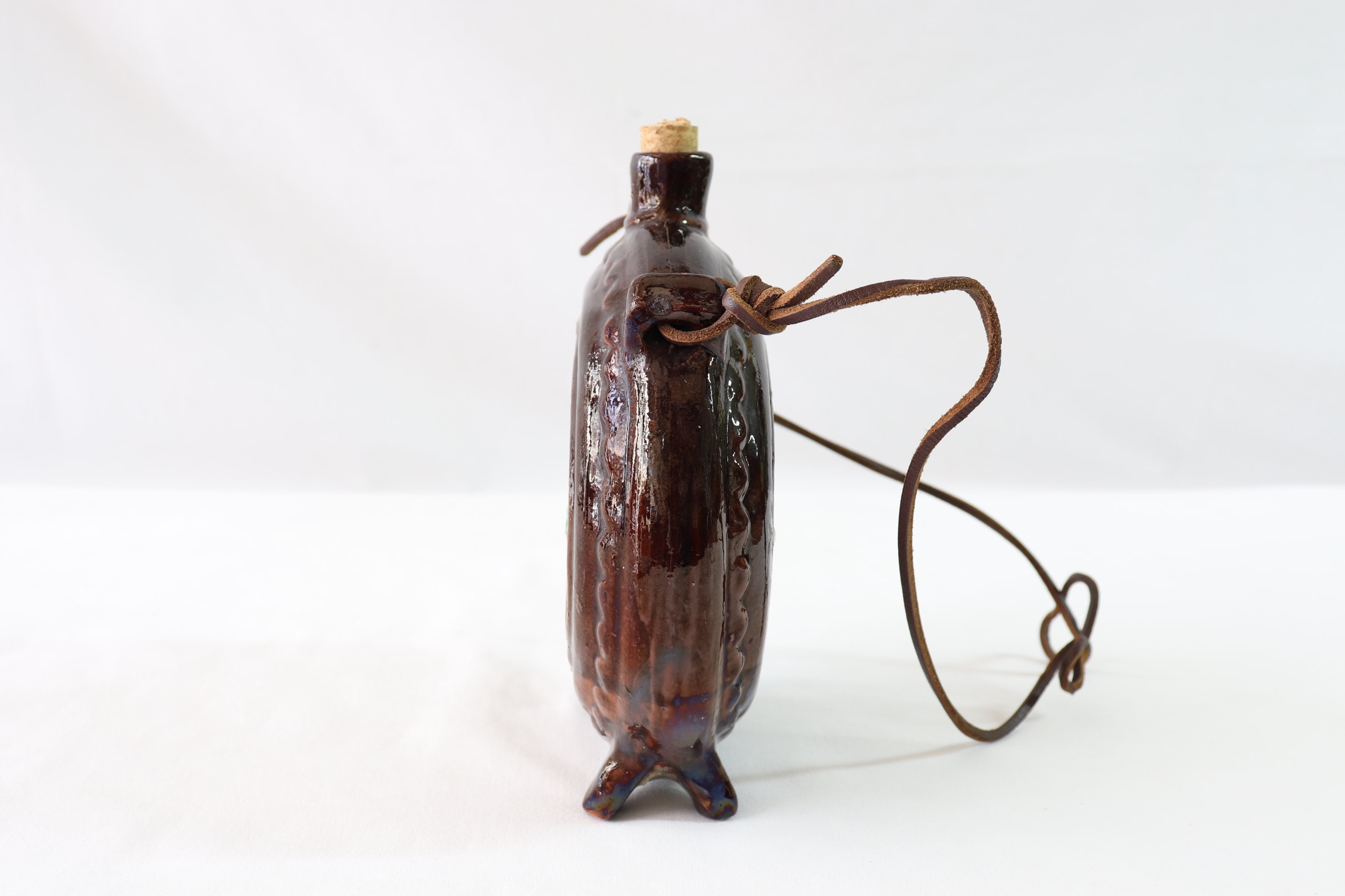 Antique Ceramic Flask Hand Painted Flask Decorative Flask - Etsy