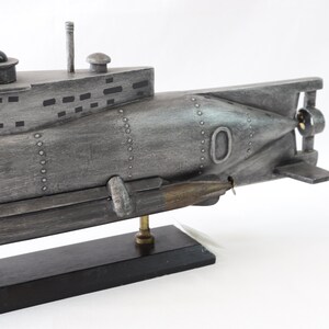 German Submarine Model, Seehund Type XXVII Submarine, Handmade Ship ...