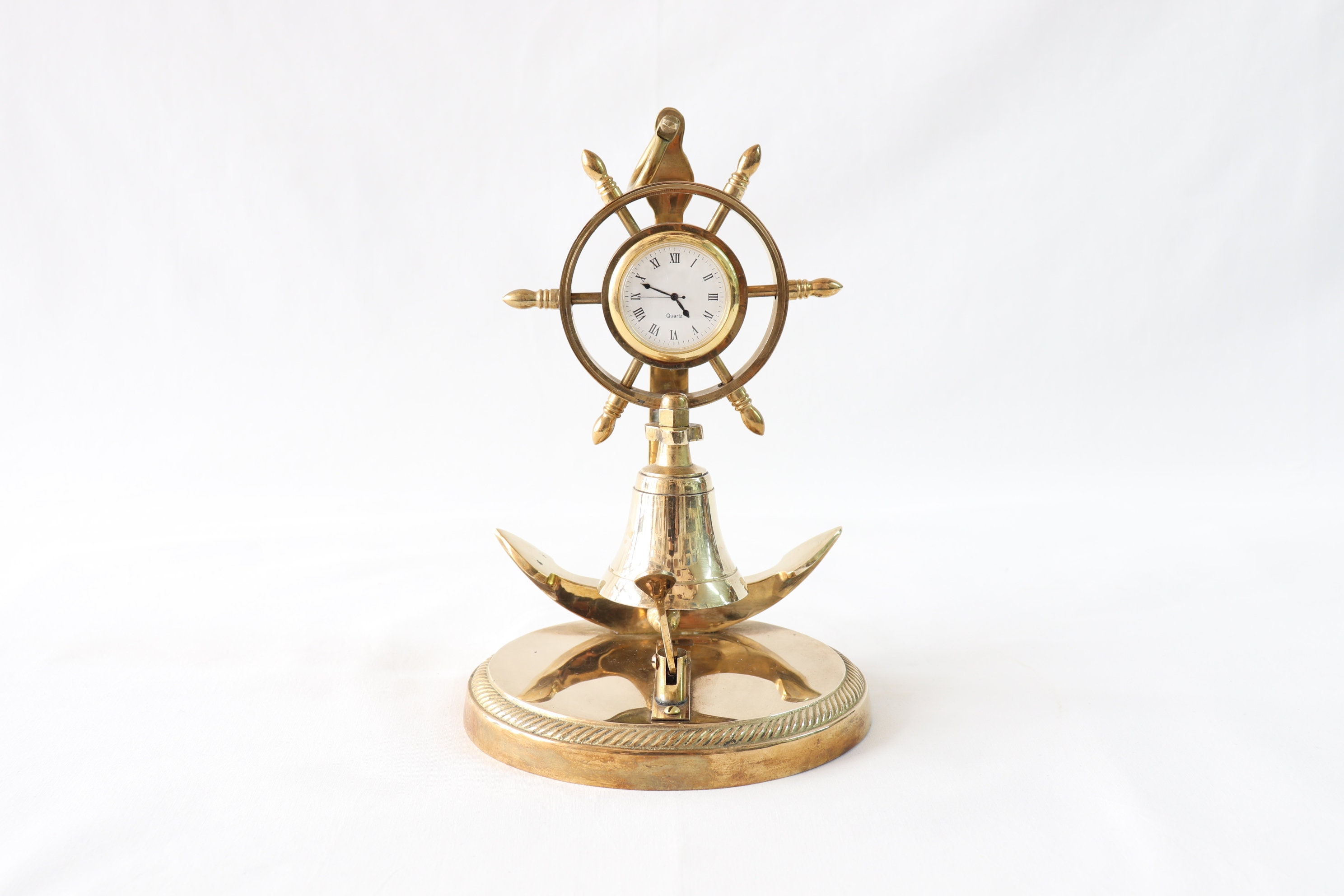 Ships Wheel Clock Nautical Desk Clock Nautical Table Clock - Etsy Singapore