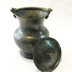 Antique Brass Cauldron, Cauldron With Lid, Cauldron With Handle ...