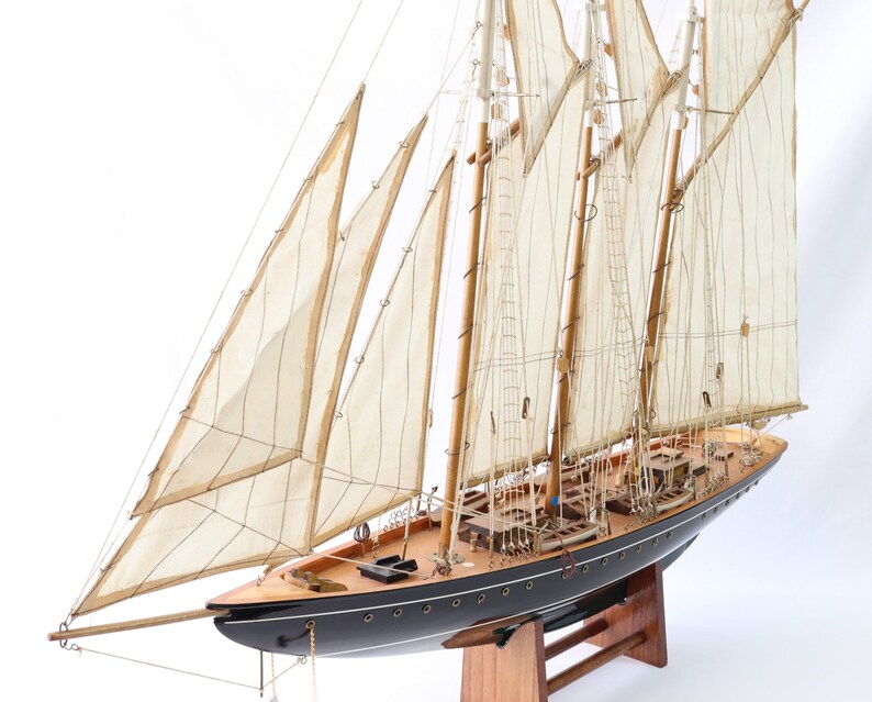 Atlantic Yacht Model Schooner Ship Model Wooden Ship Model - Etsy
