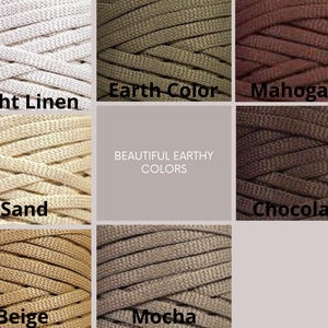5mm 100m Polyester Ribbon Yarn for Crocheted Macrame,handmade Knitting ...