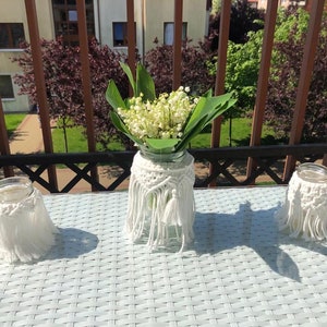Macrame Vase, Macrame Jar, Macrame Lanterns, Wedding Decor, Table Decor ...