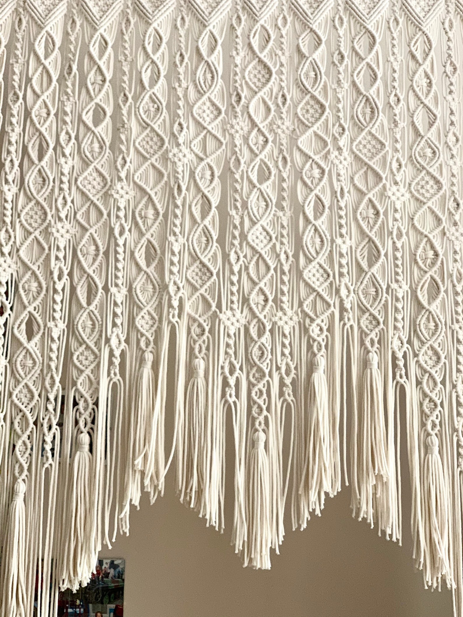 Macrame Curtain on the Window curtain Macrame Large | Etsy