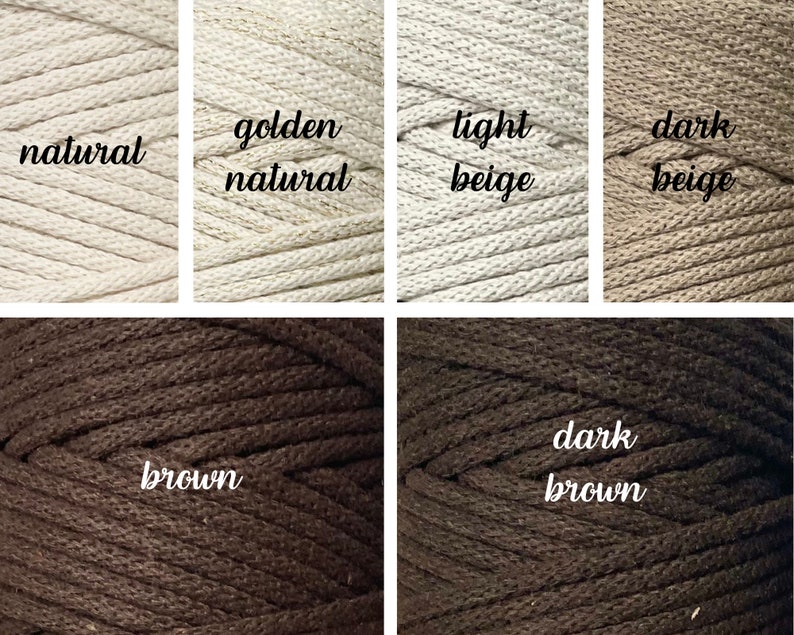 BRAIDED COTTON CORD 4mm 100 M 108 Yards Macrame Cord | Etsy