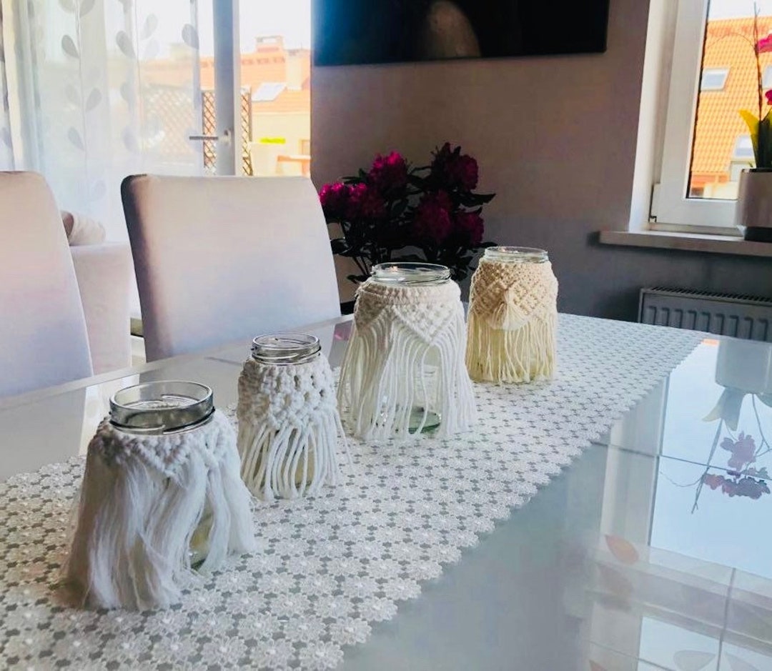Macrame Vase, Macrame Jar, Macrame Lanterns, Wedding Decor, Table Decor ...