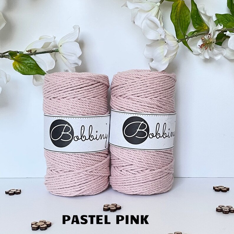 100 Metres 3 Mm Cotton Cord Triple Twisted Macrame Cord | Etsy