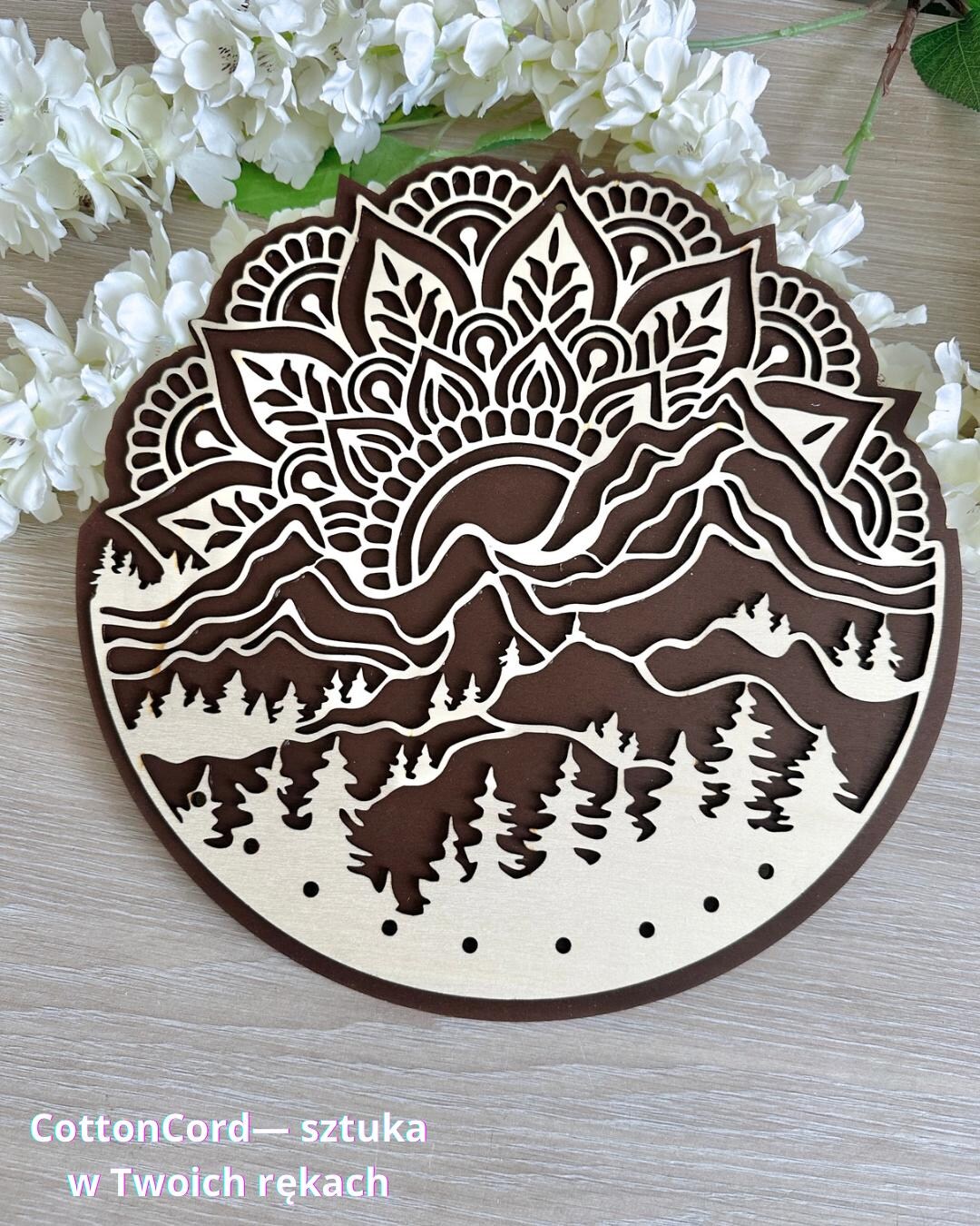Mountain Mandala Macrame Base – Layered Plywood Wall Hanging Blank ...