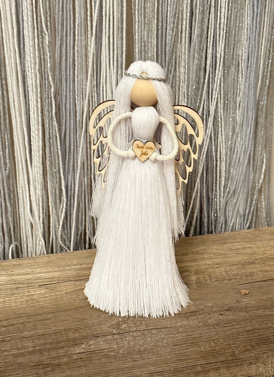 Standing Macrame Angel, Angel Doll, Macrame Doll, Christmas Doll, Angel ...