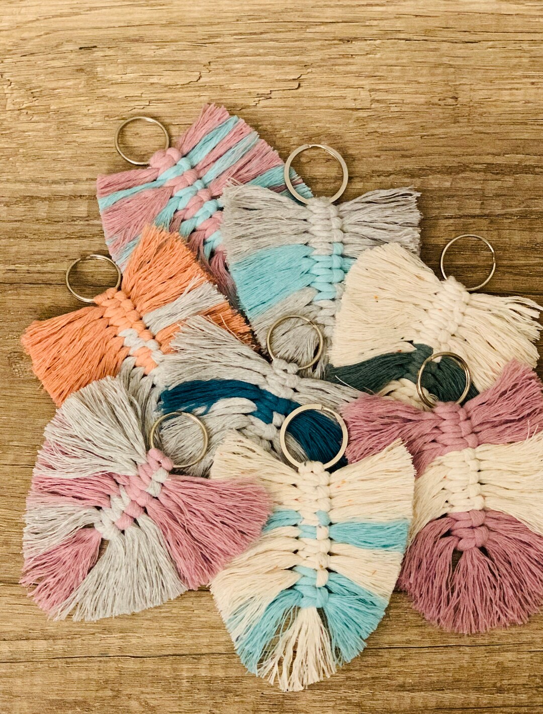 Boho Macrame Keychair, Macrame Pendant, Macrame Key, Macrame Purse ...