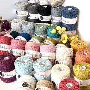 100 Metres Cotton Cord, Twisted Macrame Cord, 5 Mm Twisted 100% Cotton ...