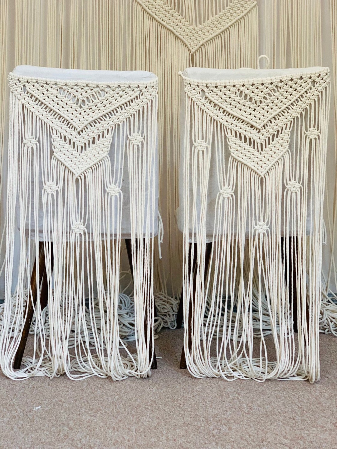 Wedding Macrame Back Chair Macrame Wedding Chair Back Decor - Etsy