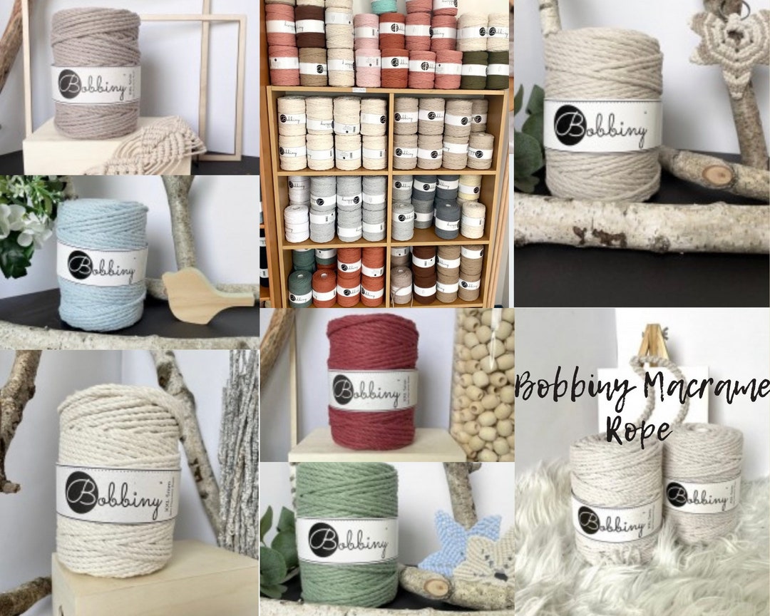 100 Metres 5 Mm Cotton Cord, Triple Twisted Macrame Cord, Twisted 100% ...