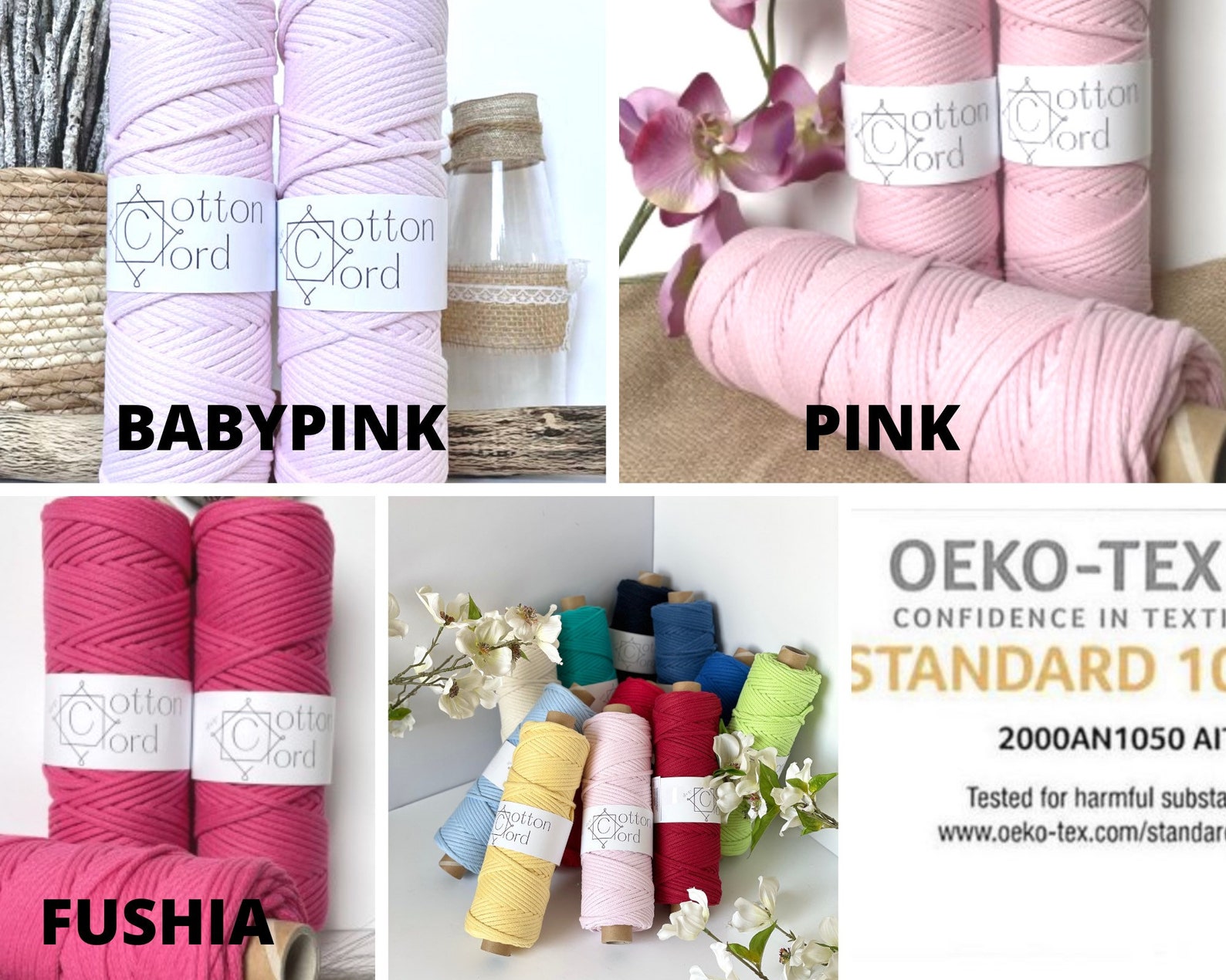 4 Mm Macrame Cord Braided Cord With Detanglet Ends Macrame - Etsy