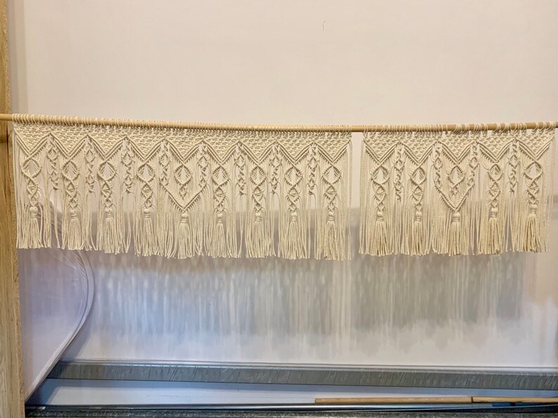Macrame Curtain on the Window curtain Macrame Large - Etsy