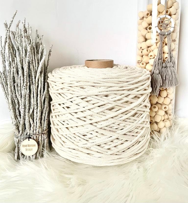 400 m 5 mm Cord cotton macrame yarn macrame macrame rope | Etsy