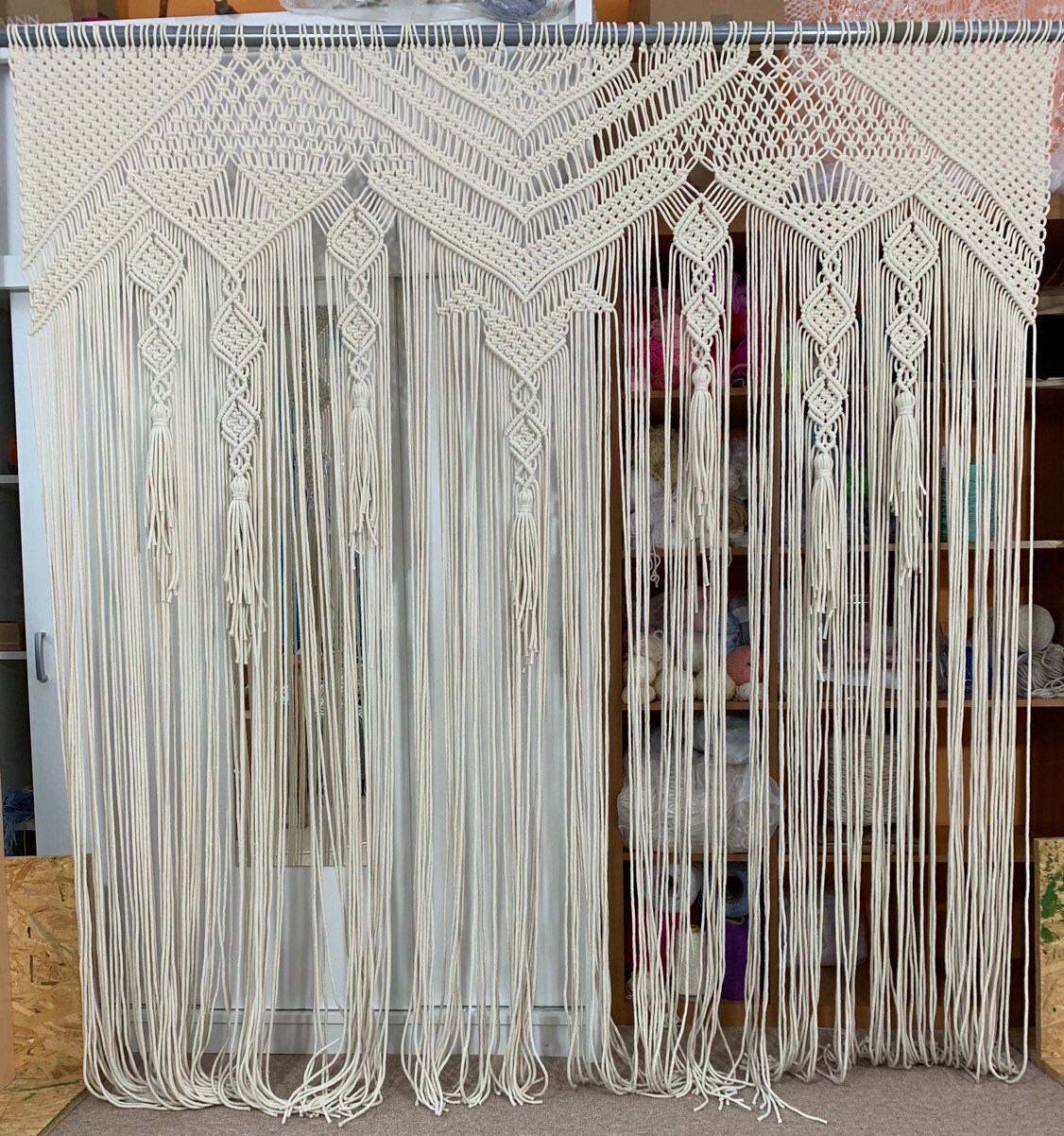 Wedding macrame Curtain macrame. Wall decor large macrame | Etsy