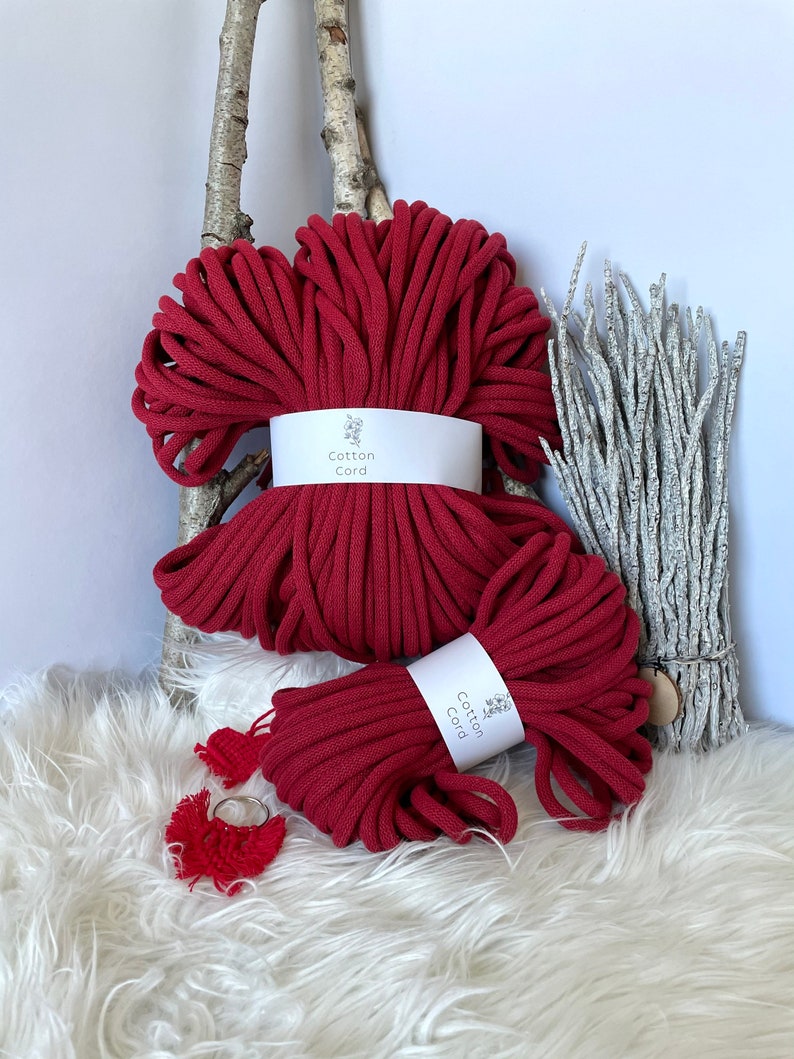 BRAIDED COTTON CORD 9mm 100 M 108 Yards Macrame Cord - Etsy