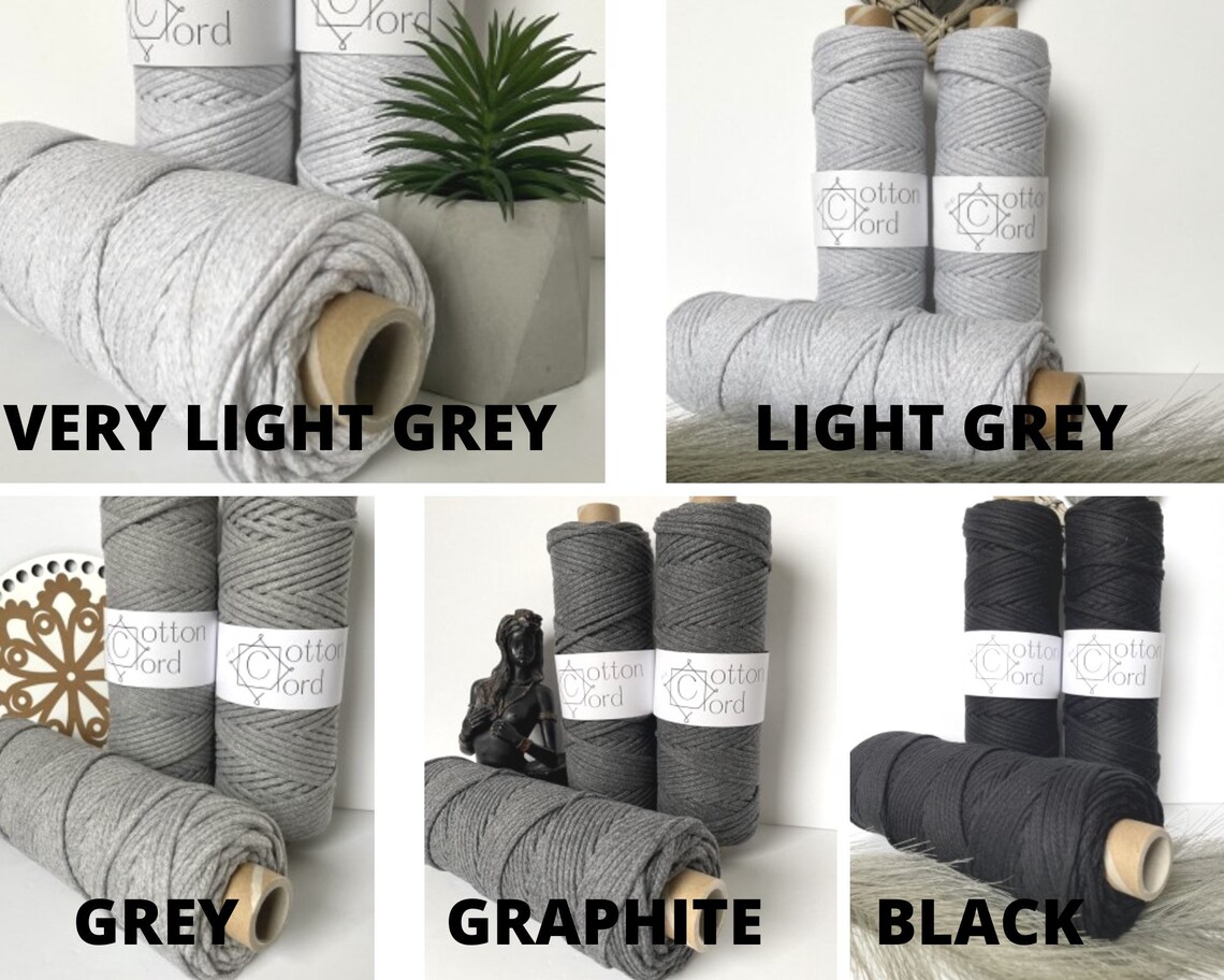 4 Mm Macrame Cord Braided Cord With Detanglet Ends Macrame | Etsy