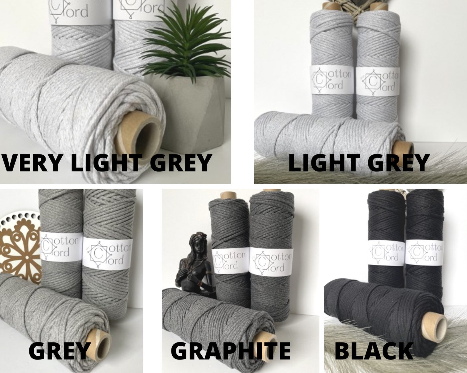 4 Mm Macrame Cord Braided Cord With Detanglet Ends Macrame - Etsy