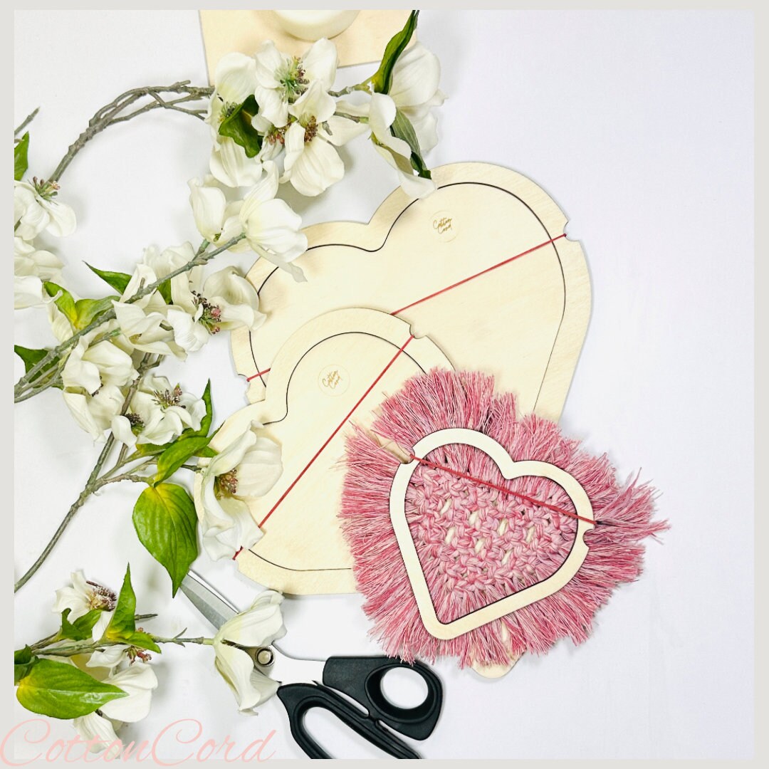 Two-piece Template for Cutting Macrame Hearts - Etsy