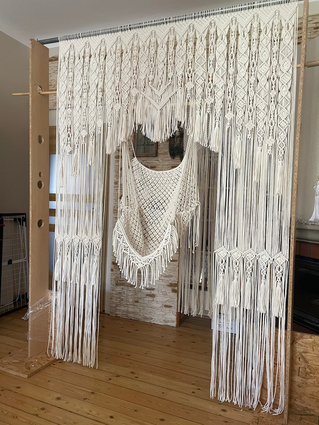 Silla de hamaca, silla colgante, silla macramé, silla hecha a mano ...