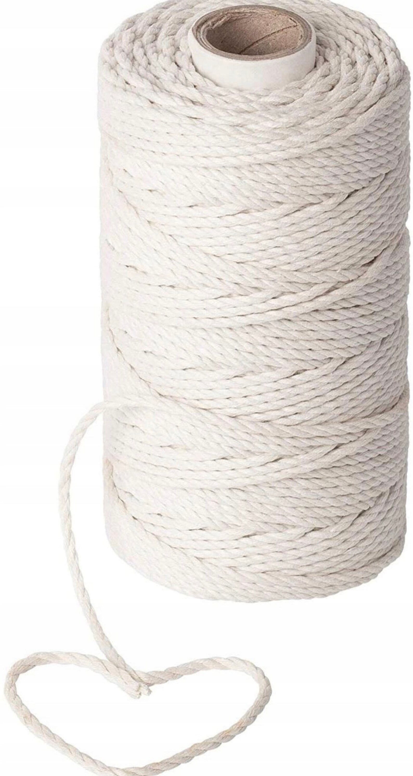 350 M Natural Cotton Cord Triple Twisted Macrame Cord | Etsy