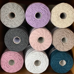 20 Metres Cotton Cord Twisted Macrame Cord 5 Mm Twisted 100% - Etsy