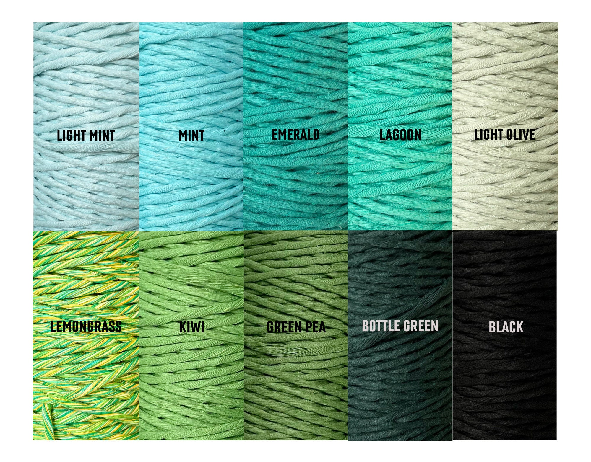 Single Twist Cord 4 Mm 10 M Macrame Cord Cotton Cord - Etsy